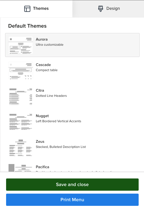 Creating a Print Menu – Untappd