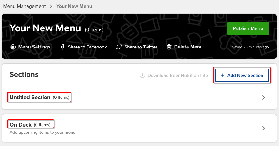 Building Menus – Untappd