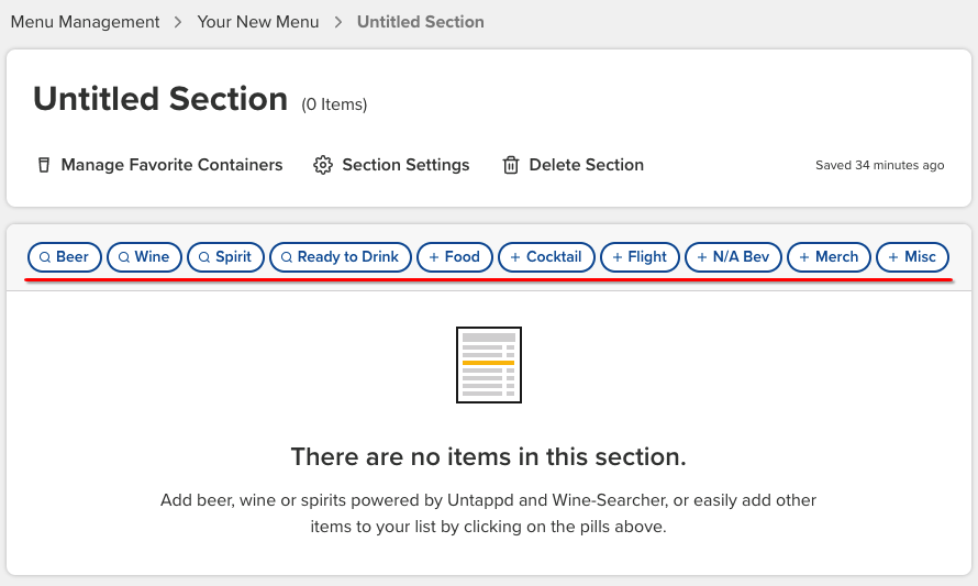 Building Menus – Untappd