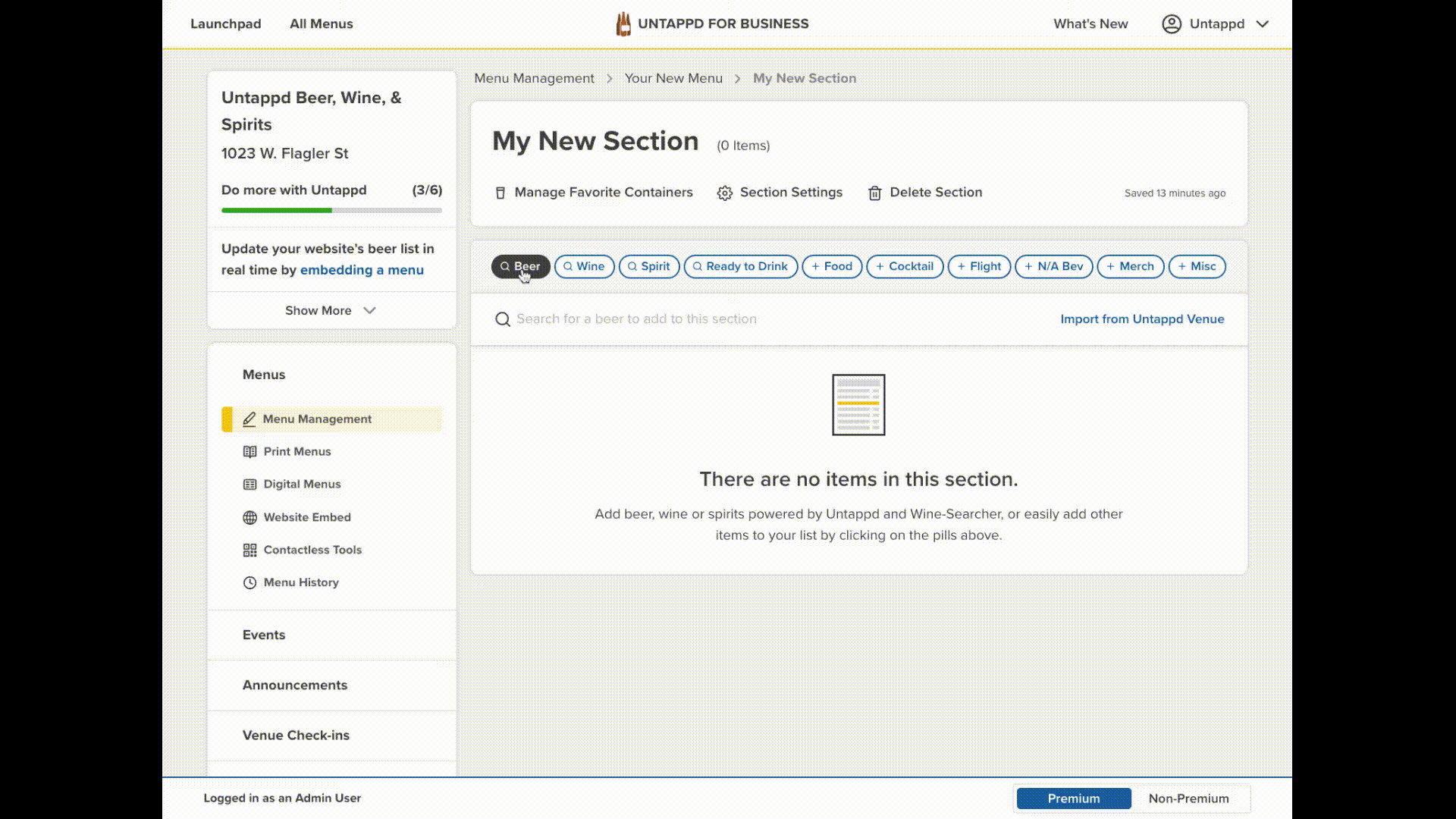 Building Menus – Untappd