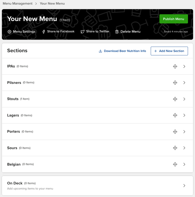 Different Ways to Build Your Menus – Untappd