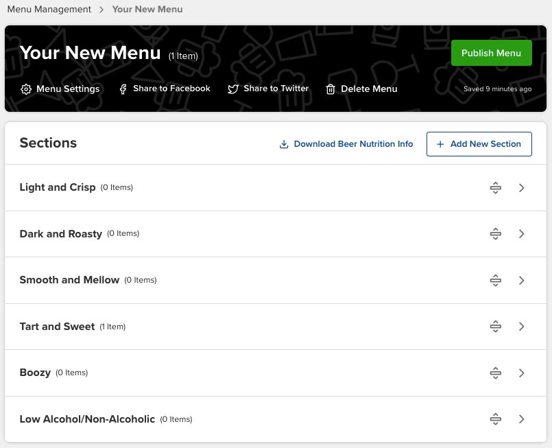 Different Ways to Build Your Menus – Untappd