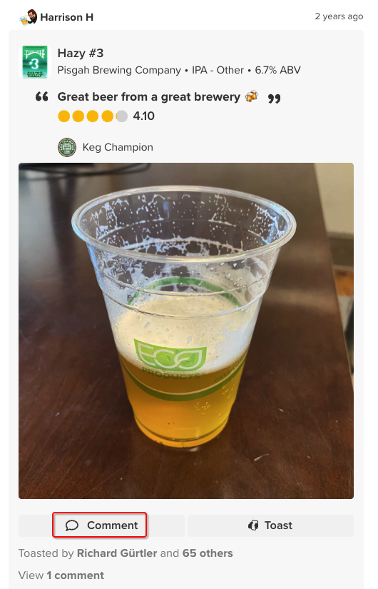 Venue Check-Ins – Untappd