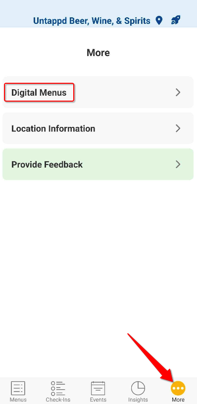 Managing Digital Menus from UTFB Mobile – Untappd